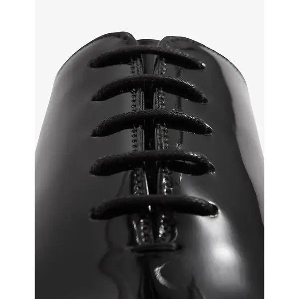 REISS Lace-up Patent-leather Shoes