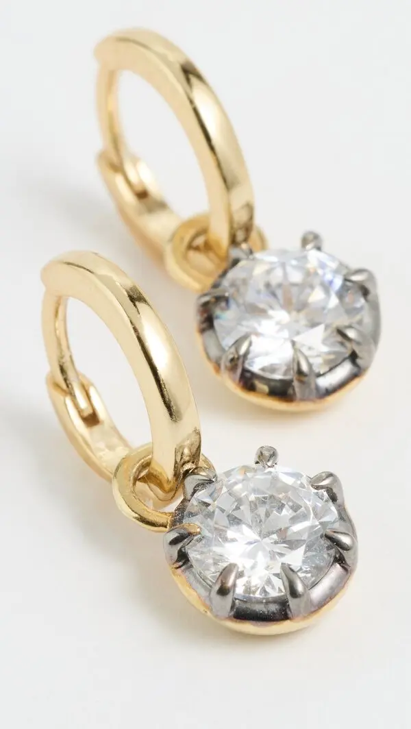 Shashi Roux Georgian Cut Moissanite Huggies