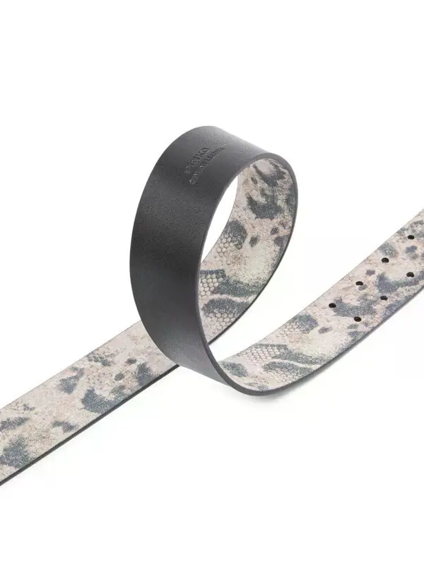 Pinko Embossed Leather Python Print Belt