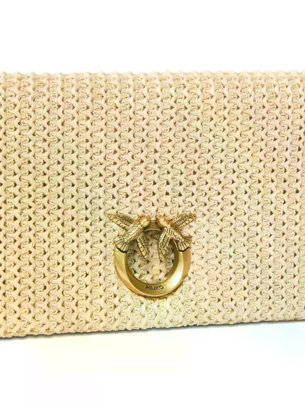 Pinko Woven Appliqué Crossbody Bag