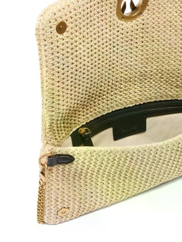 Pinko Woven Appliqué Crossbody Bag