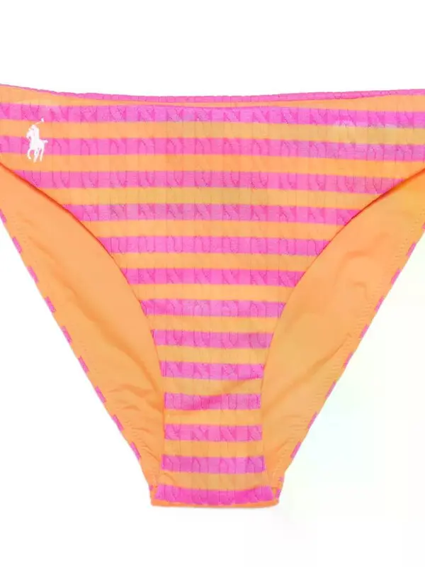 Polo Ralph Lauren Striped Bikini Bottoms - Pink