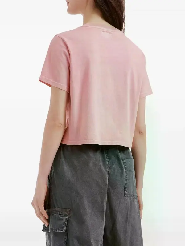 Izzue Embroidered Cropped T-shirt