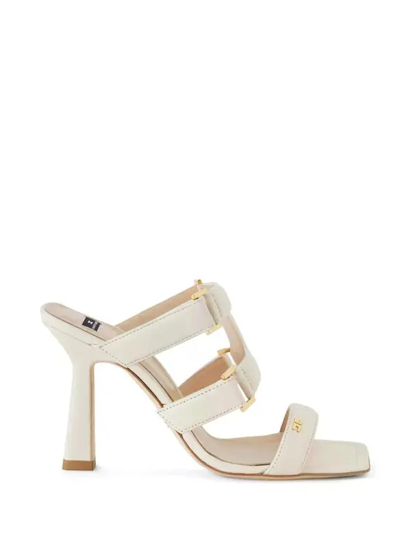 Elisabetta Franchi Logo Detail Strappy High Heel Sandals