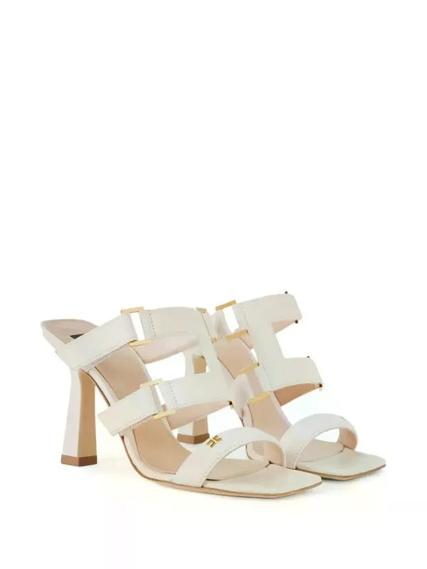 Elisabetta Franchi Logo Detail Strappy High Heel Sandals