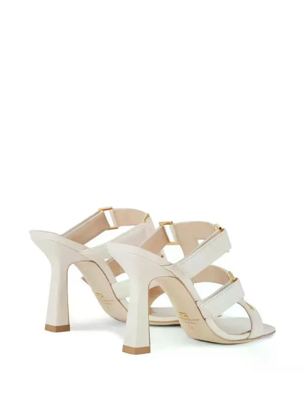 Elisabetta Franchi Logo Detail Strappy High Heel Sandals