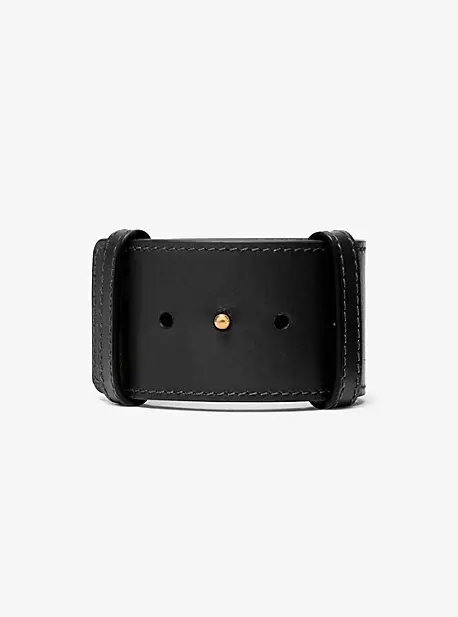 Michael Kors Leather Cuff - Black