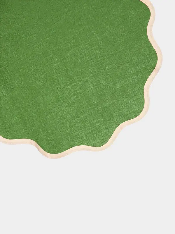 La DoubleJ Set Of 2 Rainbow Cloud Placemats - Green