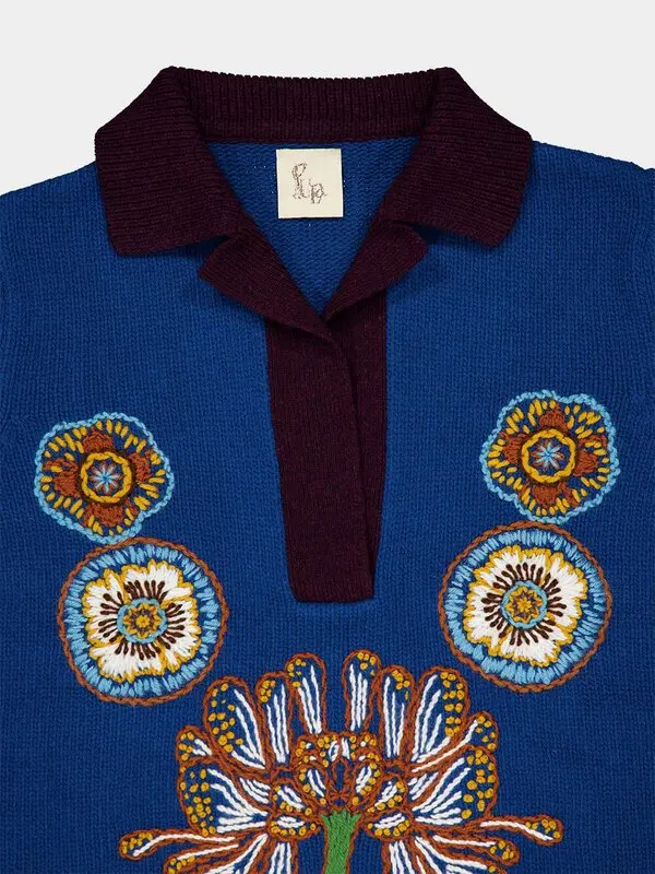 PAULA Oyester Flower Merino Wool Jumper - Multicolour