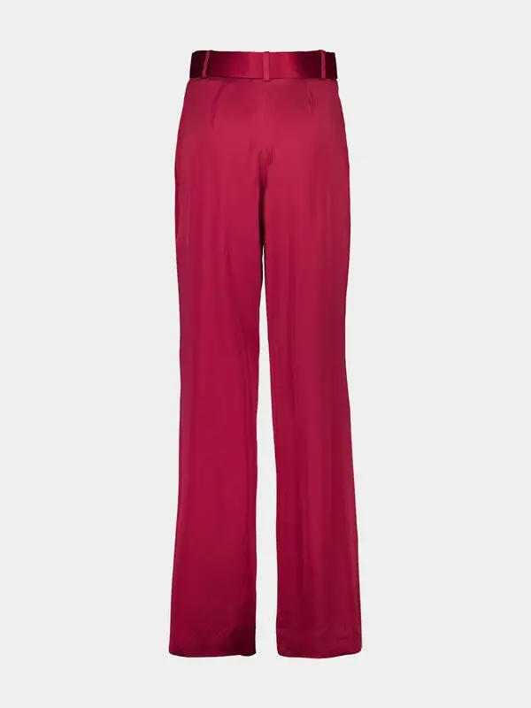 Zimmermann Loose Fit Tuck Silk Pants - Pink