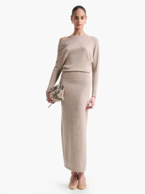 Altuzarra Nimbus Melange Kasos Cashmere Dress - Grey