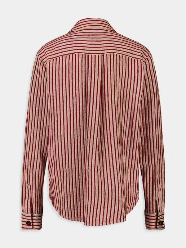 La DoubleJ Color Block Linen Corduroy Jacket - Red