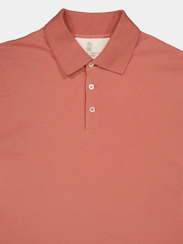 Brunello Cucinelli Salmon Short-sleeved Polo Shirt - Pink