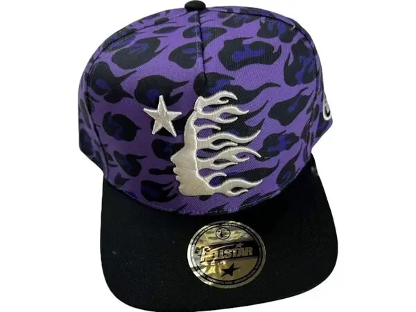 HELLSTAR Cheetah Print Snapback Cap - Purple
