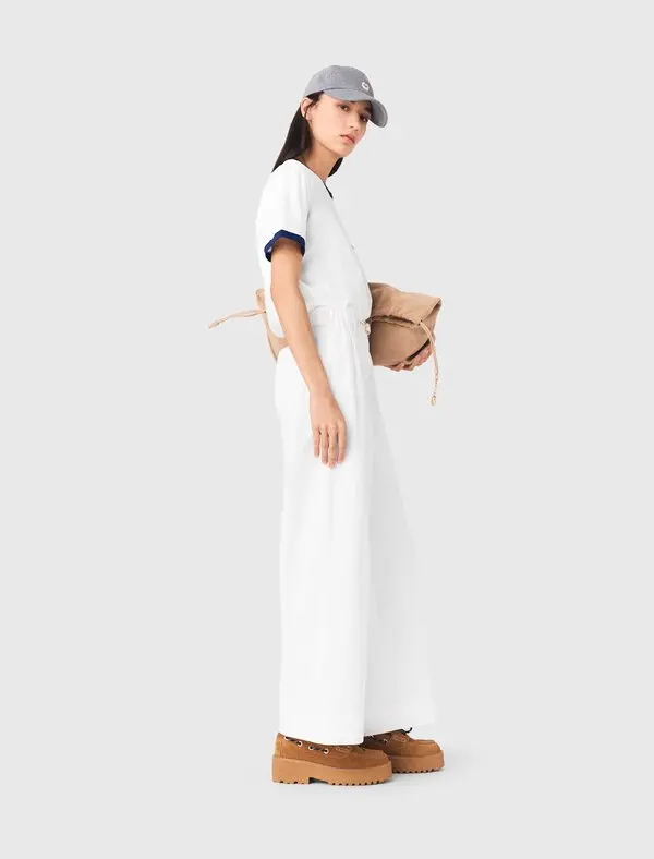 Maje Layered-look T-shirt With Embroidered Pocket