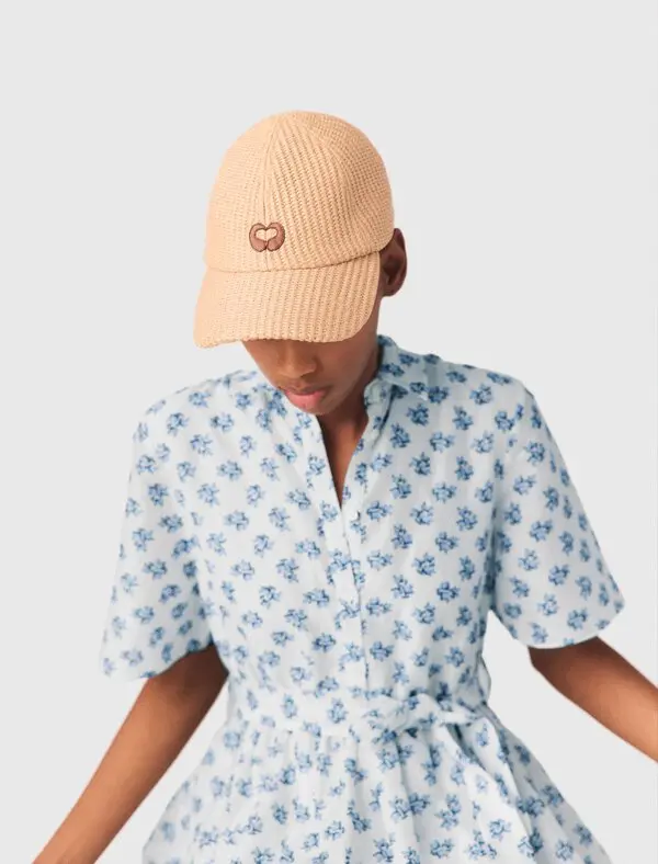 Maje Natural-texture Baseball Cap