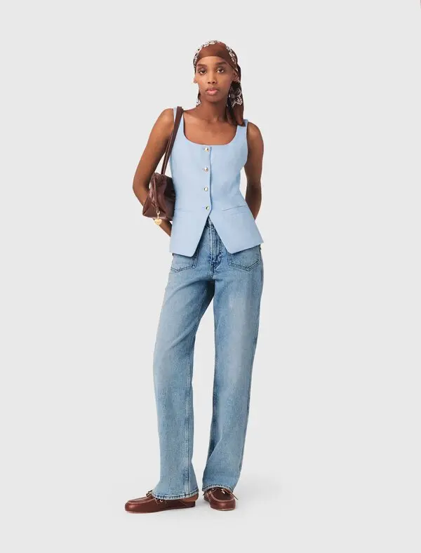 Maje Tailored Long Vest