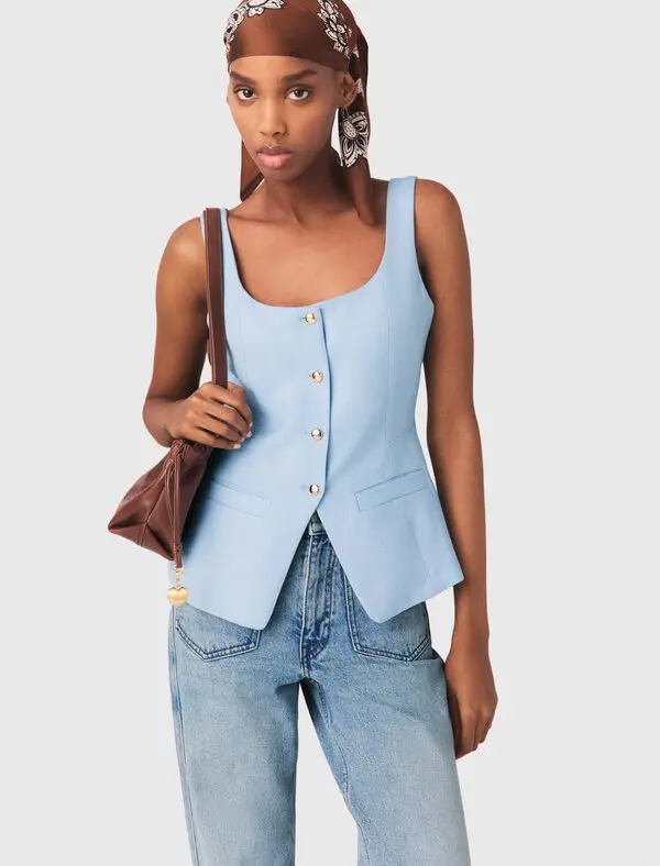 Maje Tailored Long Vest