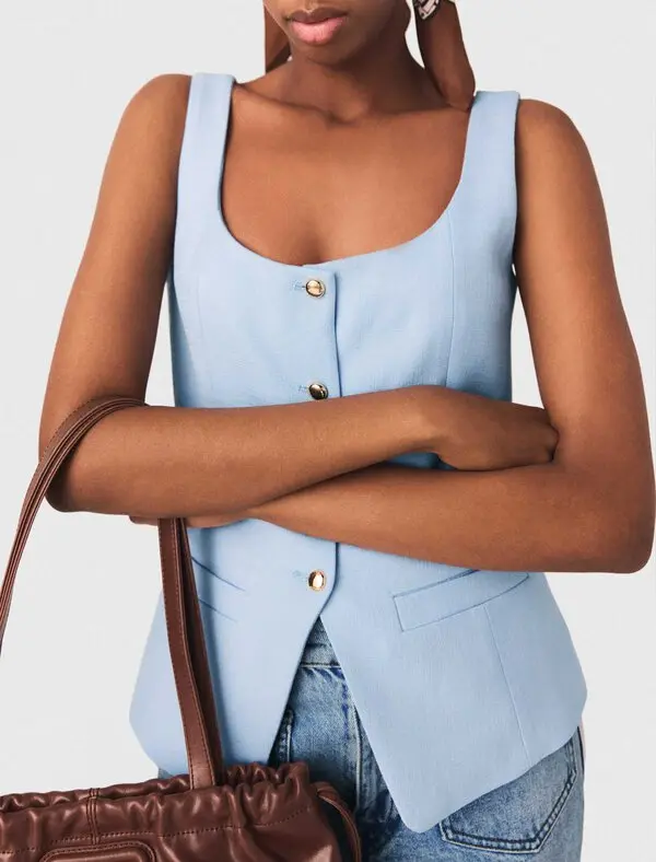 Maje Tailored Long Vest