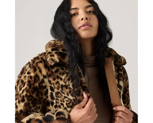LEVI'S Elle Sherpa Jacket - Leopard