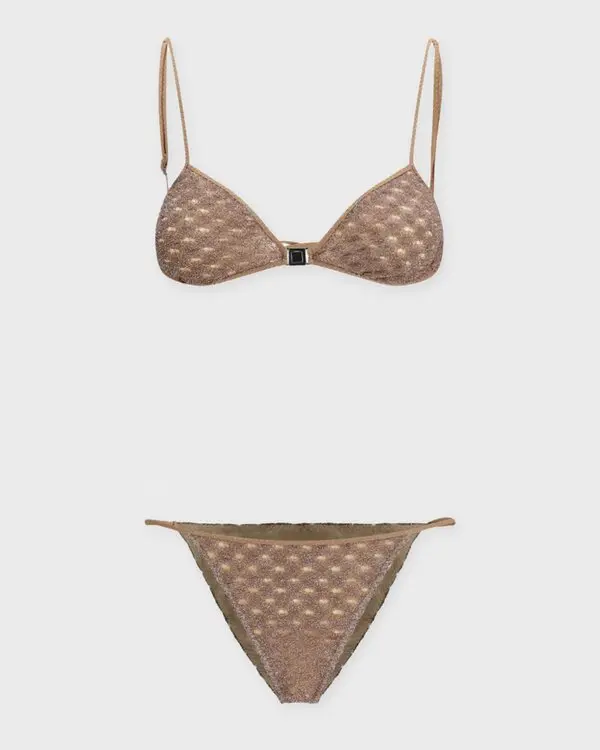 Missoni Lamé Viscose Bikini - Brown