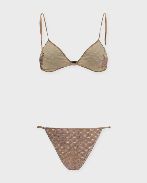 Missoni Lamé Viscose Bikini - Brown