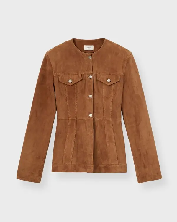HAIKURE Tempe Suede Jacket - Chocolate
