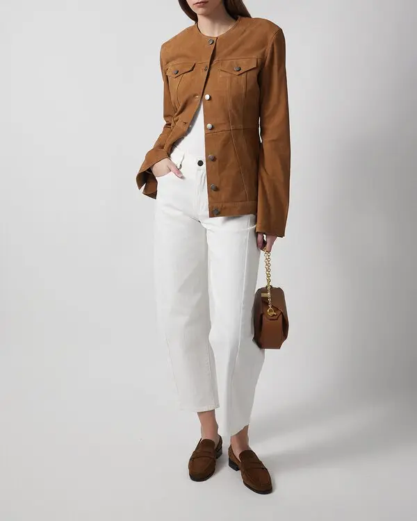 HAIKURE Tempe Suede Jacket - Chocolate