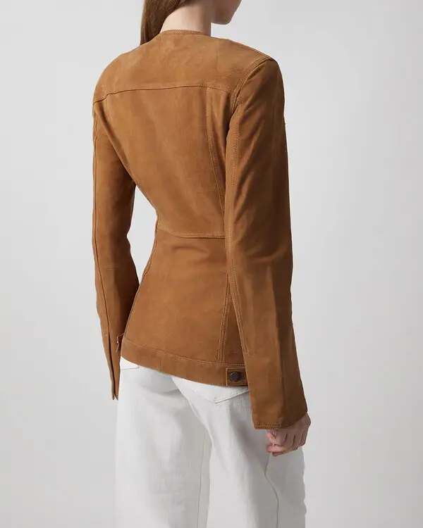 HAIKURE Tempe Suede Jacket - Chocolate