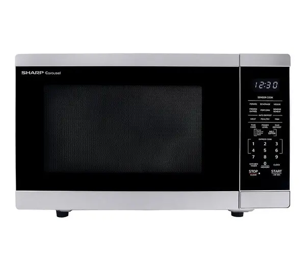 SHARP 1.4 Cu. Ft. Stainless Steel Smart Counter Top Microwave - Silver