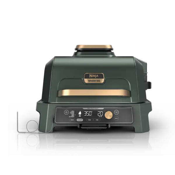 NINJA Woodfire Pro Connect Premium Xl Outdoor Grill & Smoker, Green & Gold In Green /gold - Green/gold