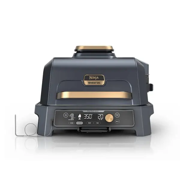 NINJA Woodfire Premium Xl Bbq Grill In Blue And Gold In Blue /gold - Blue/gold