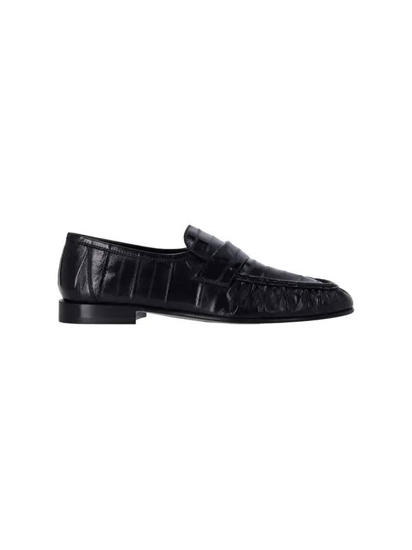 THE ROW Soft Loafers - Black