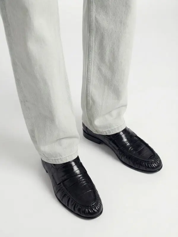 THE ROW Soft Loafers - Black