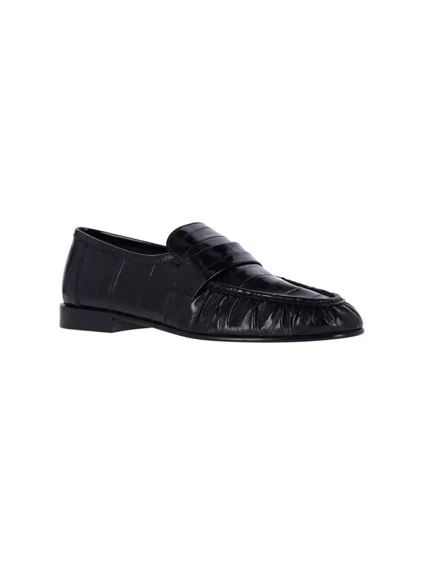 THE ROW Soft Loafers - Black