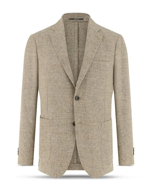 Boggi Milano Micro Textured Wool Suit Jacket - Beige