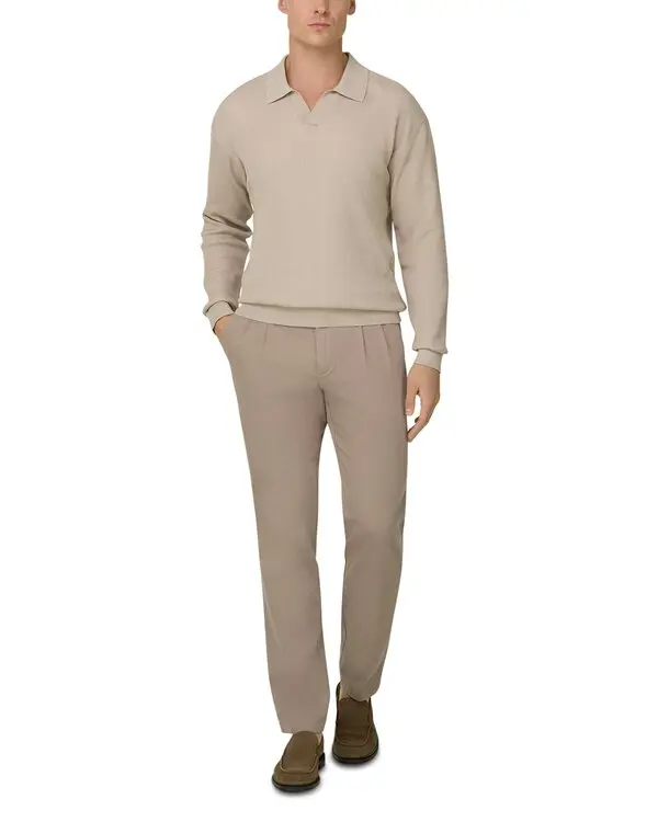 Boggi Milano Cotton Silk Polo Shirt - Sand