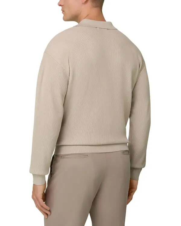 Boggi Milano Cotton Silk Polo Shirt - Sand