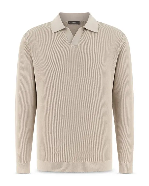 Boggi Milano Cotton Silk Polo Shirt - Sand