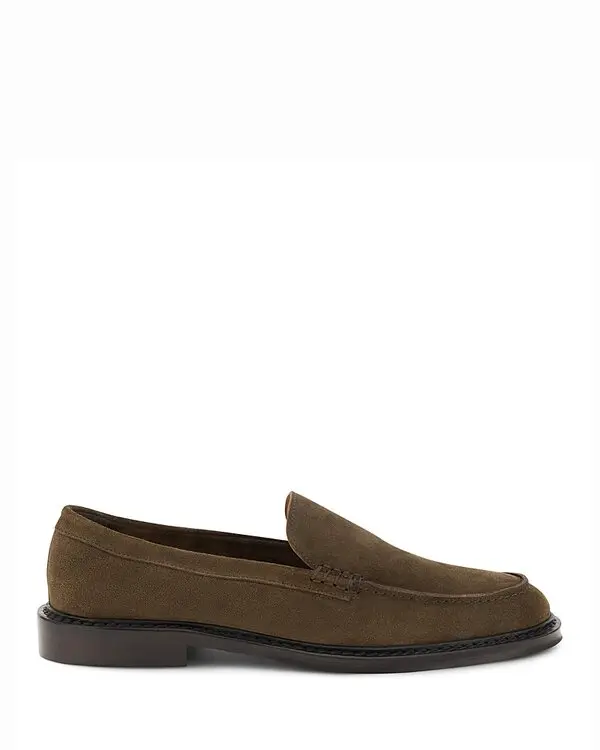 Boggi Milano Suede Leather Loafers - Taupe