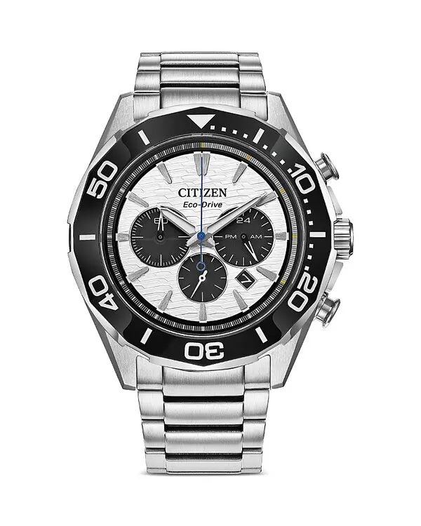 Citizen Eco-drive Endeavor Chronograph, 43mm - Silver/black