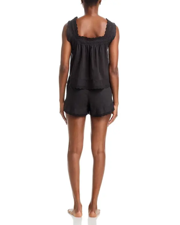 The Great. The Eyelet Tank - Black