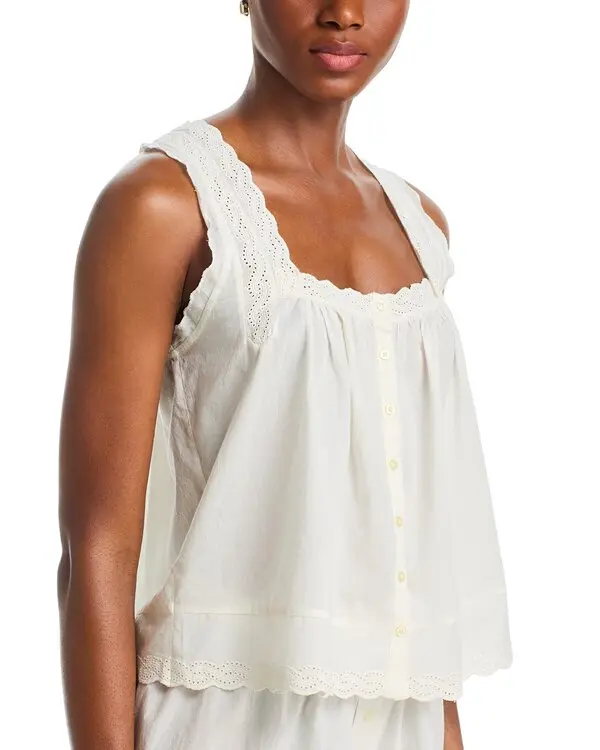 The Great. The Eyelet Tank - True White