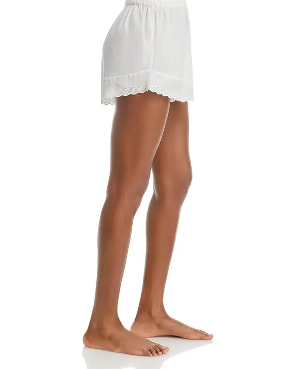 The Great. The Eyelet Tape Shorts - True White