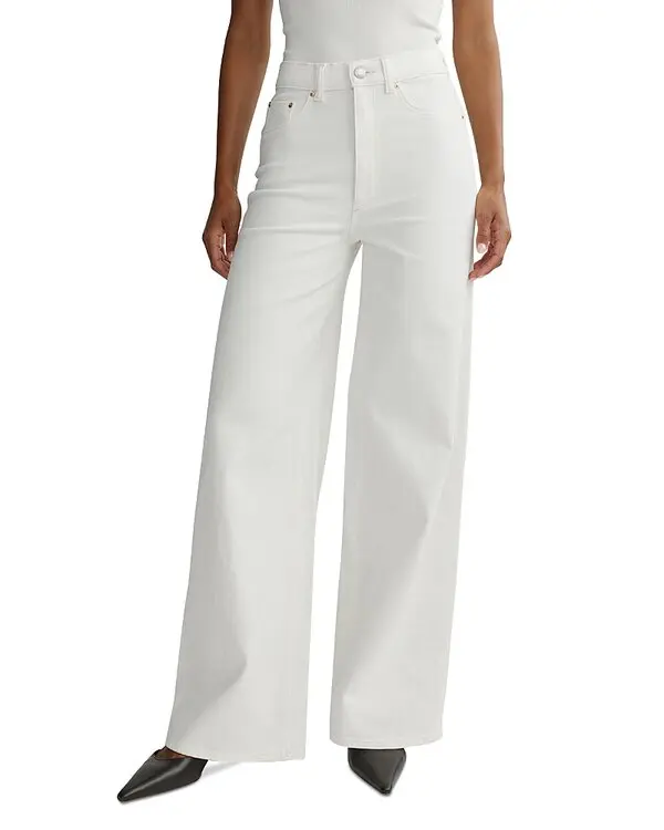 DL1961 Hepburn High-rise Wide-leg Jeans - Eggshell