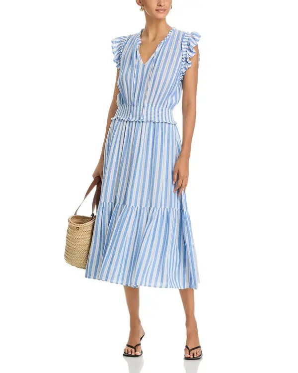Rails Garden Striped Midi Dress - Atlantis Stripe