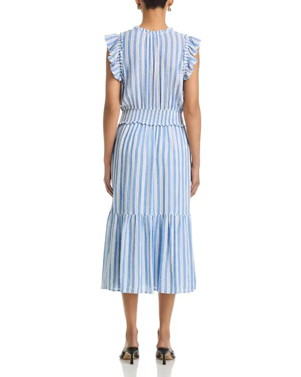 Rails Garden Striped Midi Dress - Atlantis Stripe