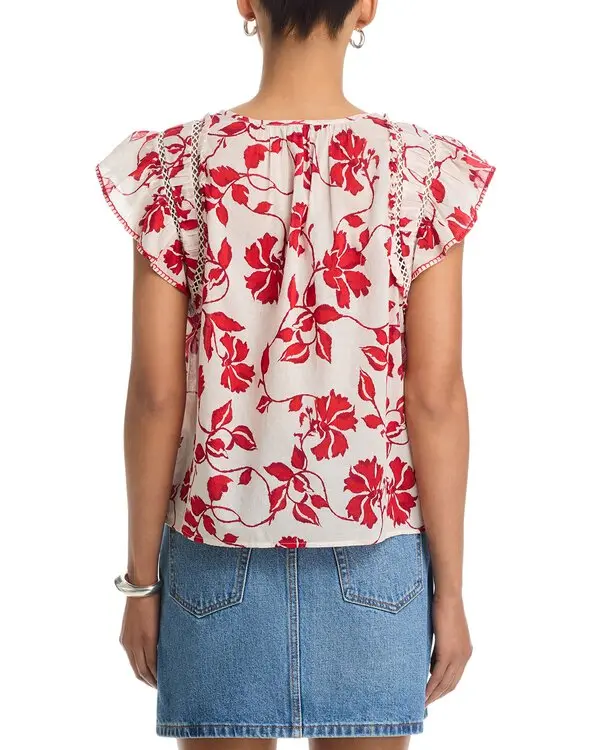 Rails Allea Floral Flutter Sleeve Top