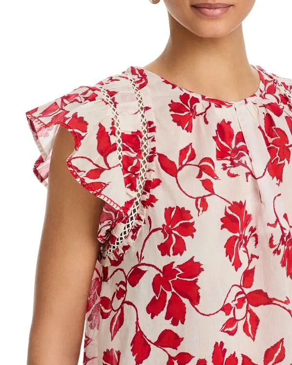 Rails Allea Floral Flutter Sleeve Top