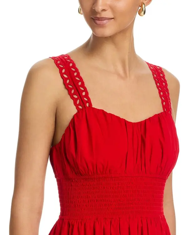 Rails Moira Eyelet Trim Midi Dress